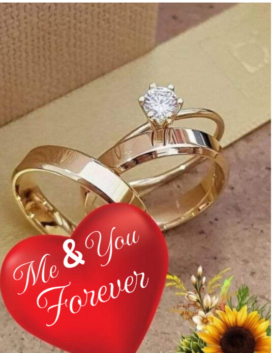 Brown Pastel Wedding Ring Flyer (us Letter) Template | PosterMyWall