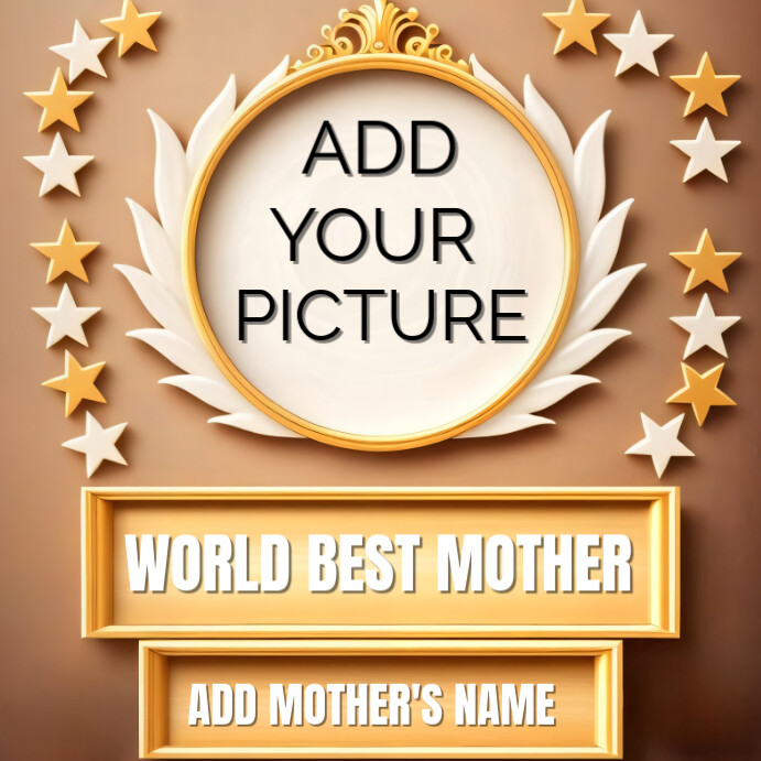 Brown Pastel World Best Mother's Day Award Instagram Post Template ...