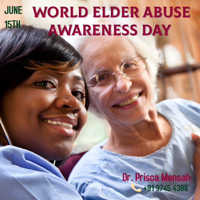 Brown Pastel World Elder Abuse Awareness Day Template | PosterMyWall