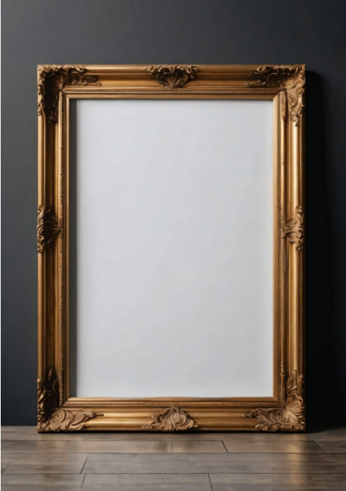 Brown picture frame in white background Template | PosterMyWall