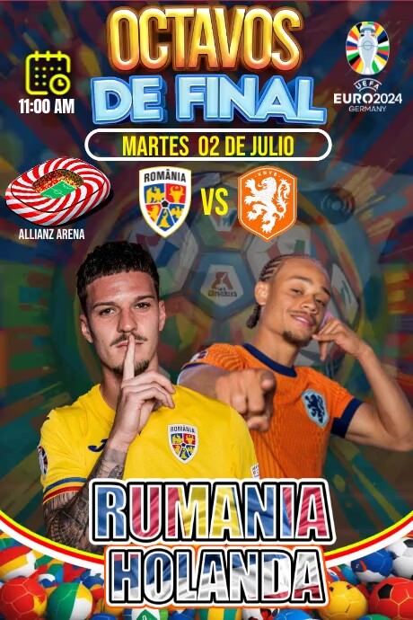 Plantilla de Brown Poster Euro Copa 2024 Póster | PosterMyWall