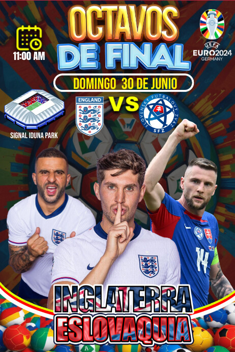 Brown Poster Octavos De Final Euro Copa 2024 Template | PosterMyWall