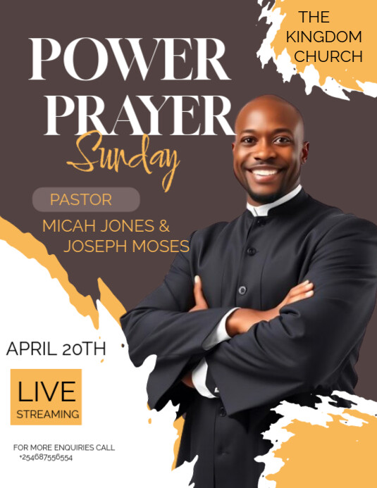 Copy of Brown Power Prayer Sunday Flyer (us Letter) | PosterMyWall