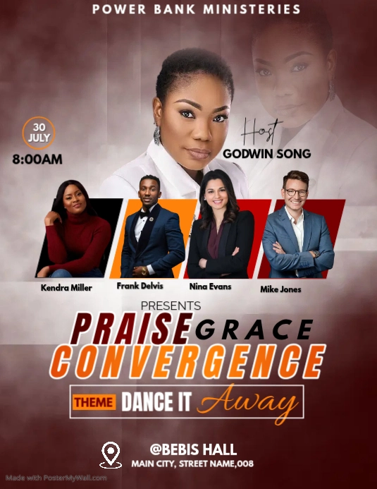 Brown Praise and Worship Event Flyer Template | PosterMyWall