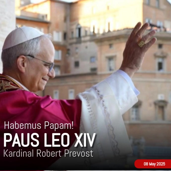 Brown Profesional Habemus Papam Leo Xiv Vatican Catolic Pos Instagram ...
