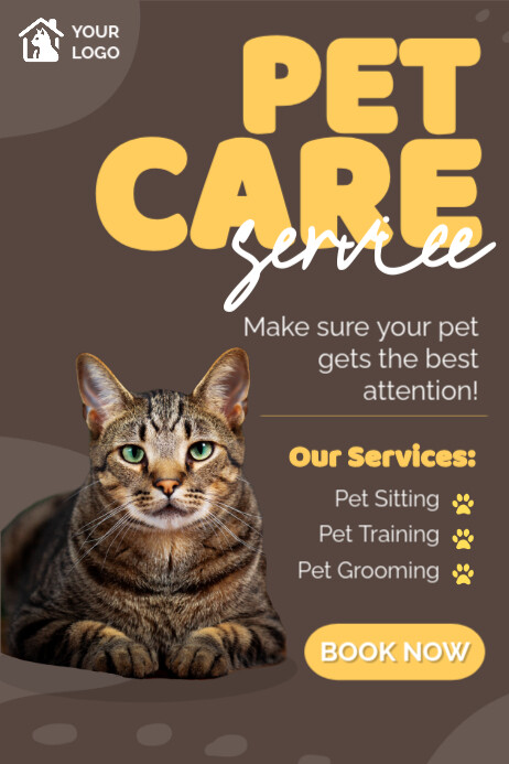 Brown Profesional Pet Care Poster Template | PosterMyWall