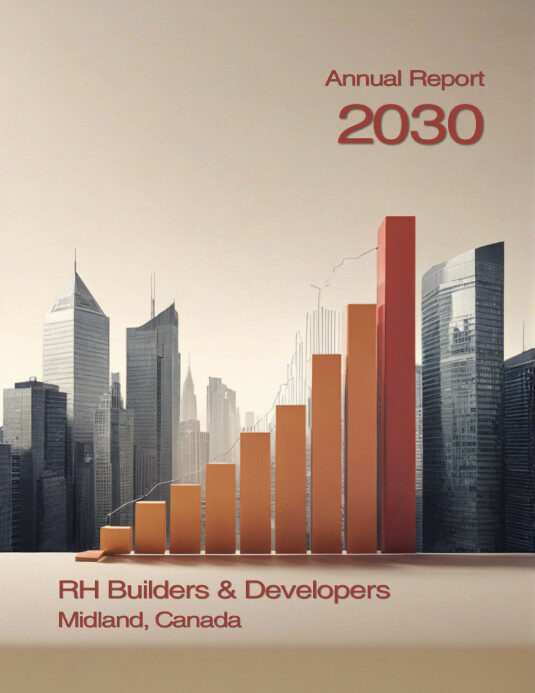 Brown Professional Annual Report / Interim Report / Bi-annual Report / Quarterly Report Flyer ...