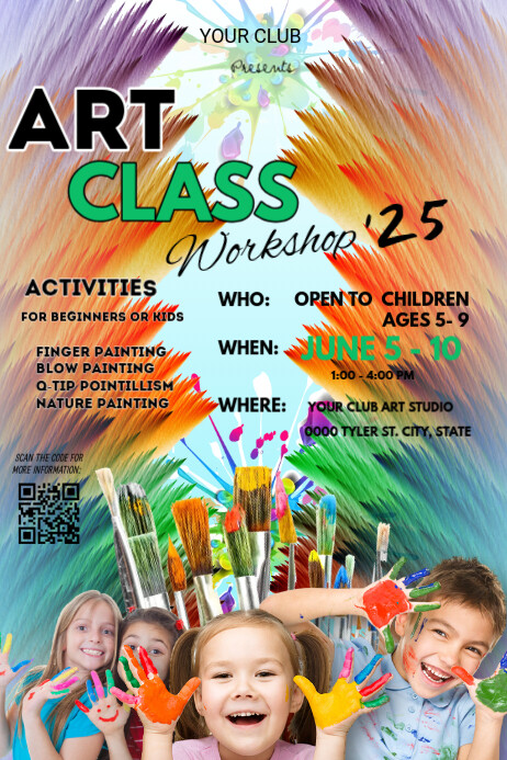 Copy of Brown Professional Art Class Poster | PosterMyWall