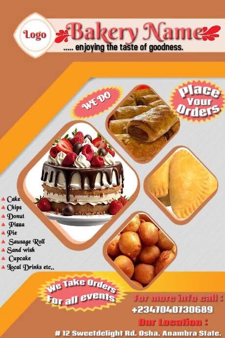 Brown Professional Bakery Poster Template | PosterMyWall