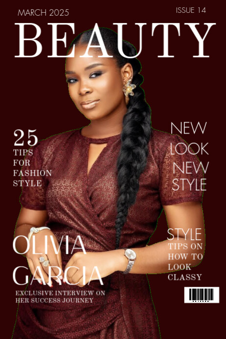 Copy of Brown Professional Beauty Magazine Cover Poster | PosterMyWall