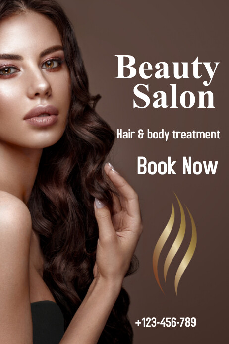 Copy of Brown Professional Beauty Salon Poster | PosterMyWall