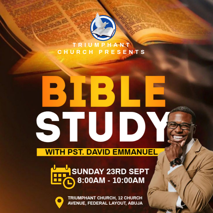 Copy of Brown Professional Bible Study Event Instagram Post | PosterMyWall