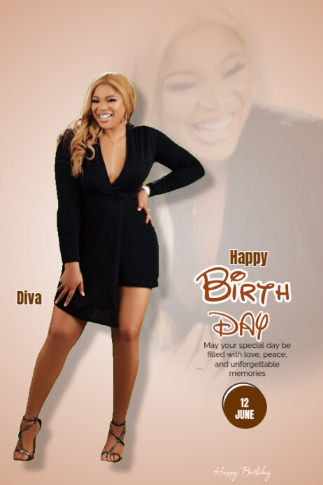 Copy of Brown Professional Birthday Posters/birthday Wishes Poster ...