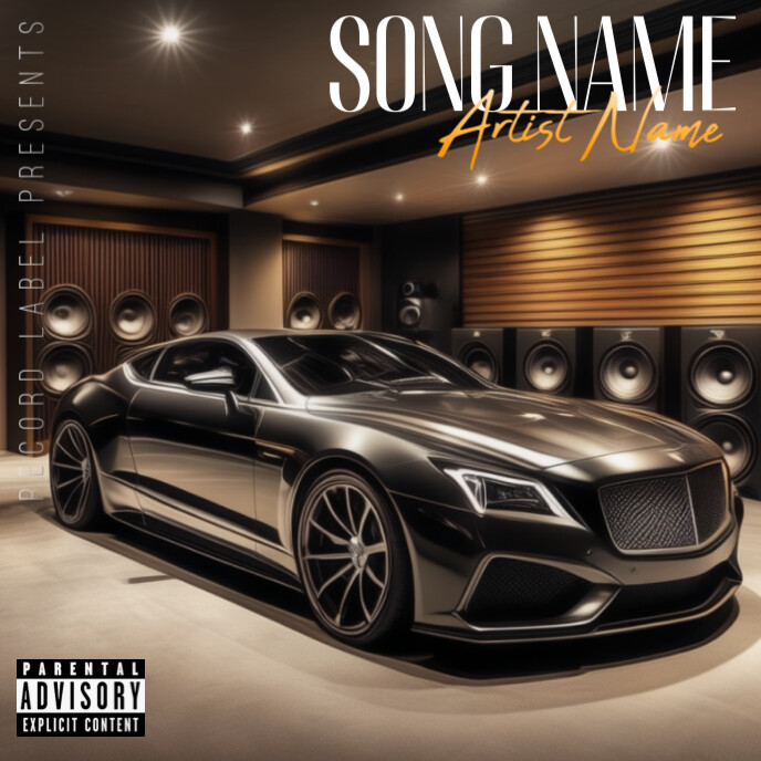 Modèle Brown Professional Black Luxury Car Cover Art Album Cover ...