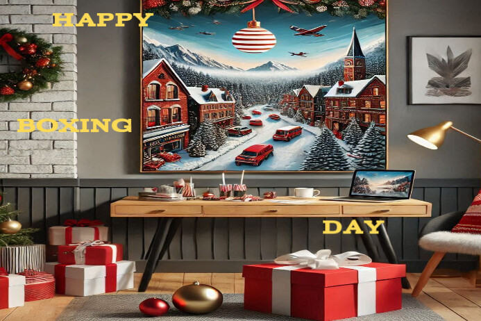 Brown Professional Boxing Day Poster Template | PosterMyWall