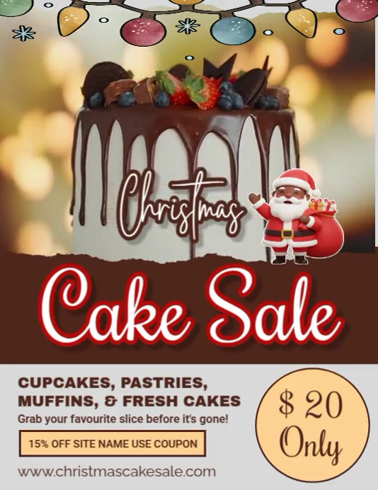 Brown Professional Cake Sale Flyer (us Letter) Template | PosterMyWall