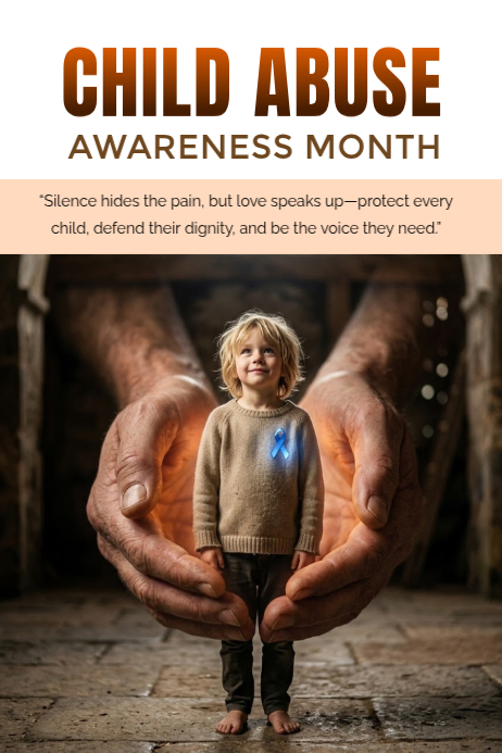 Brown Professional Child Abuse Awareness Poster Template | PosterMyWall