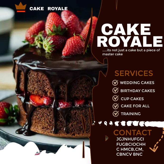 Brown Professional Chocolate Cake Advert Inst Template | PosterMyWall