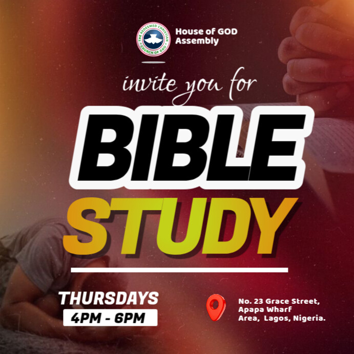 Brown Professional Church Bible Study Instagram Post Template ...
