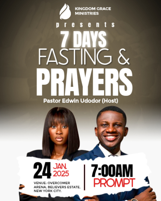 Brown Professional Church Flyers Fasting And Prayers Instagram Portrait ...