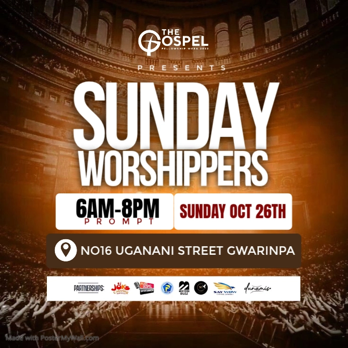 Brown Professional Church Instagram Post Template | PosterMyWall