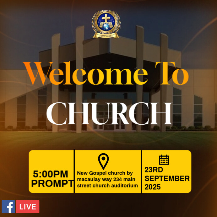 Brown Professional Church Instagram Post Template | PosterMyWall