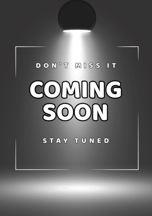 Plantilla de Brown Professional Coming Soon Announcement Notification ...