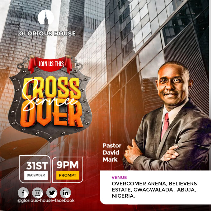 Copy of Brown Professional Crossover Church Flyer/ Crossover Design, Christmas Carol, Christmas ...