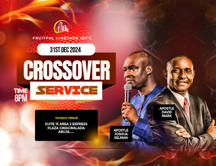 Brown Professional Crossover Church Flyer/ Crossover Design, Christmas ...