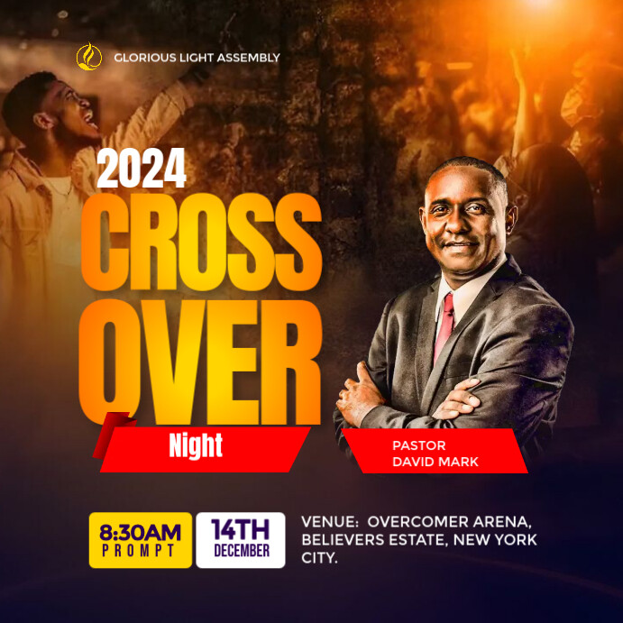 Brown Professional Crossover Church Flyer/ Crossover Design, Christmas ...