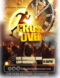Brown Professional Cross Over Night Church Template Design Flyer (us ...