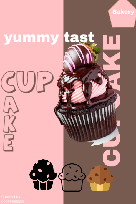 Brown Professional Cupcake Poster Template | PosterMyWall