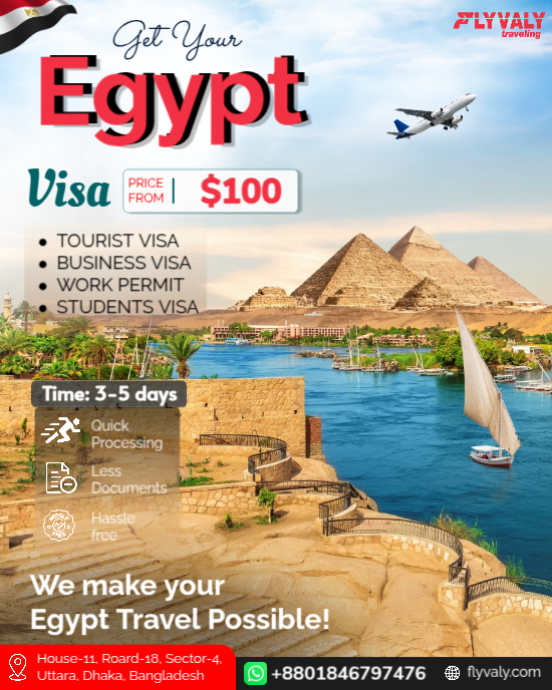 Brown Professional Egypt Visa Processing Ads Design Template Instagram ...