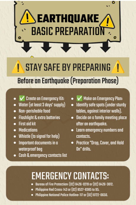 Brown Professional Emergency Plan Poster Template | PosterMyWall