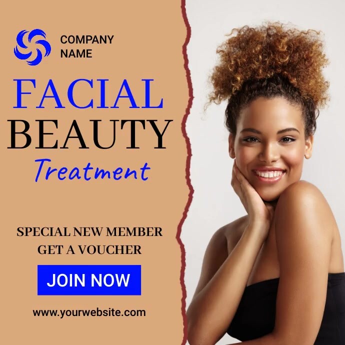 Brown Professional Facial Beauty Instagram Po Template | PosterMyWall
