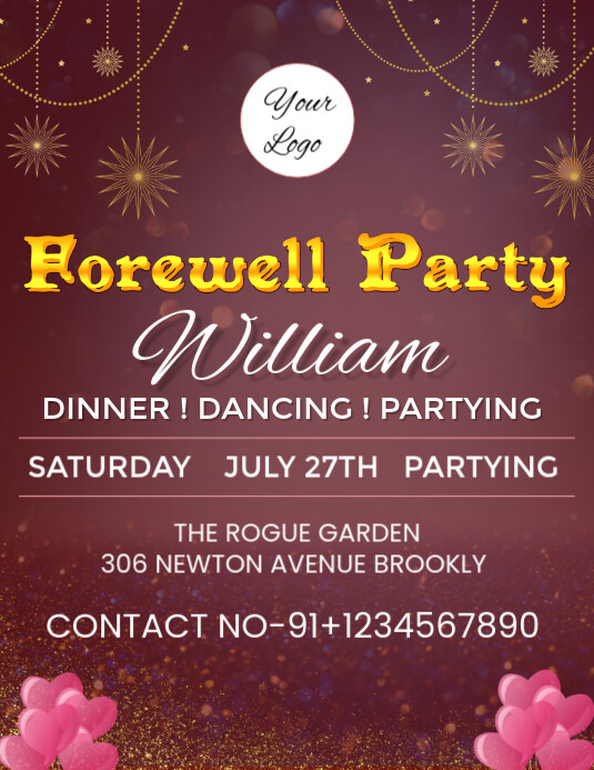 Copy of Brown Professional Farewell Flyer (us Letter) | PosterMyWall