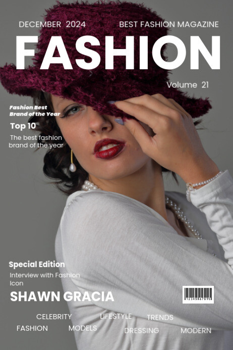 Copy of Brown Professional Fashion Magazine Model Poster | PosterMyWall