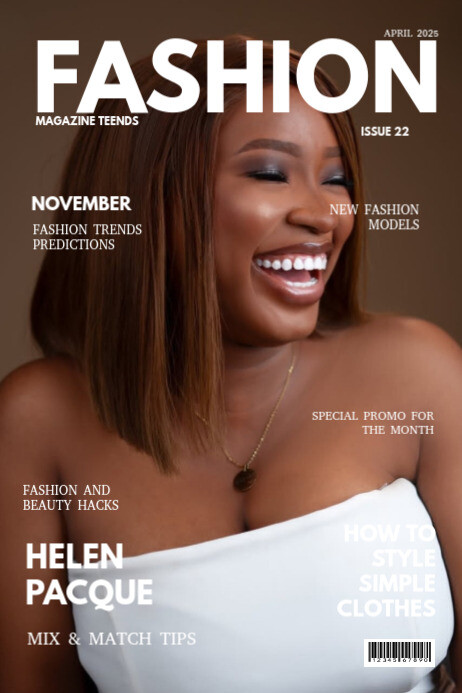 Plantilla de Brown Professional Fashion Magazine Model Poster ...