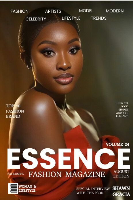 Copy of Brown Professional Fashion Model Magazine Cov | PosterMyWall