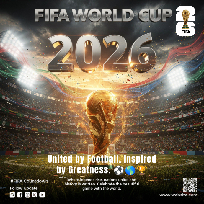 Fifa World Cup 2026 Template | PosterMyWall