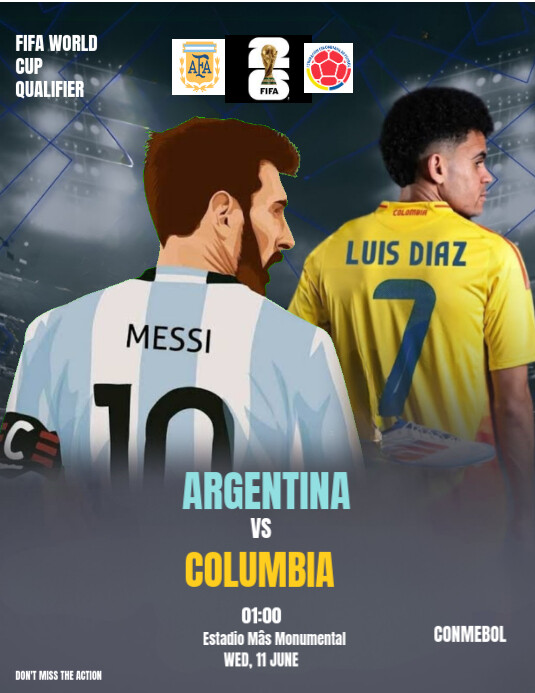 Copy of Brown Professional Fifa World Cup Qualifier Argentina Vs ...