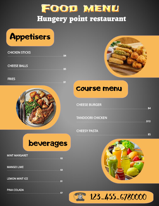 Brown Professional Food Menu Card Flyer (us L Template | PosterMyWall