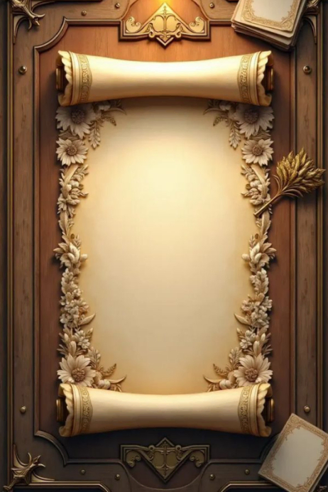 Brown Professional Golden Scroll Frame Poster Template | PosterMyWall