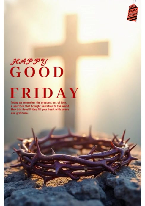 Brown Professional Good Friday A3 Video Template | PosterMyWall