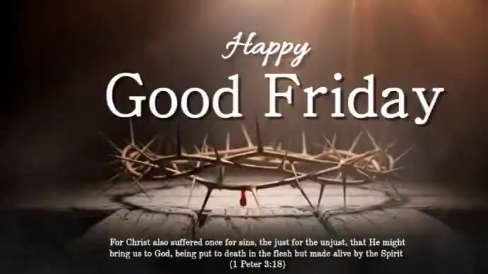 Brown Professional Good Friday Digital Display Video Template ...