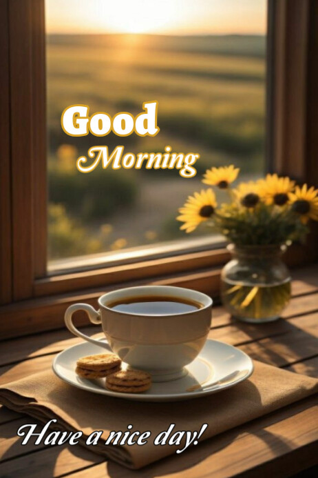 Plantilla de Brown Professional Good Morning Poster | PosterMyWall