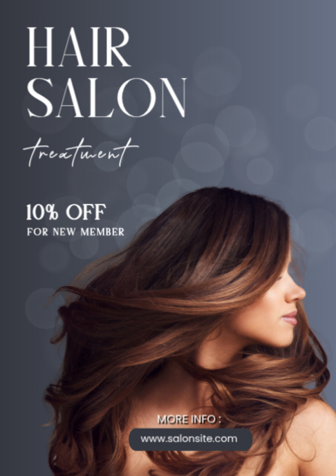 Brown Hair Salon Promotion A2 Template | PosterMyWall