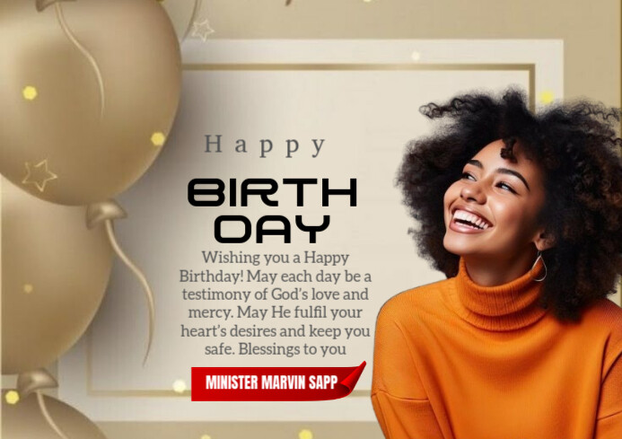 Brown Professional Happy Birthday A1 Template | PosterMyWall