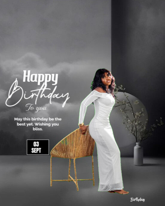 Brown Professional Happy Birthday Templates Instagram Portrait ...