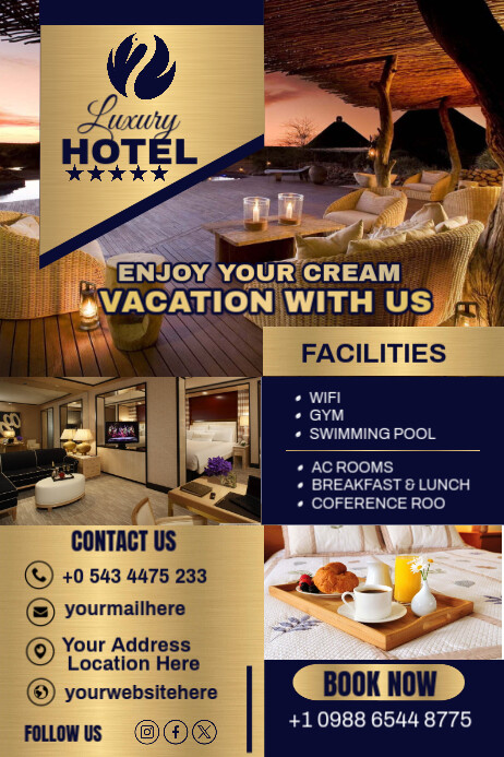 Brown Professional Hotel Poster Template | PosterMyWall